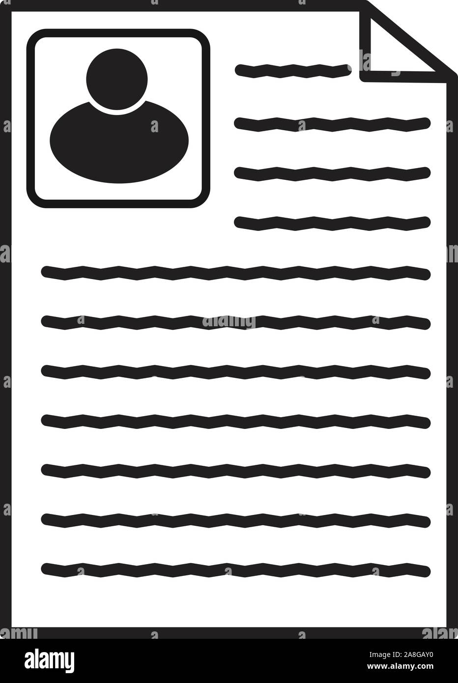 resume icon on white background. flat style. resume icon for your web ...