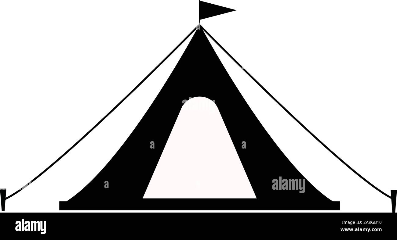 tent icon on white background. flat style. tourist tent icon for your ...