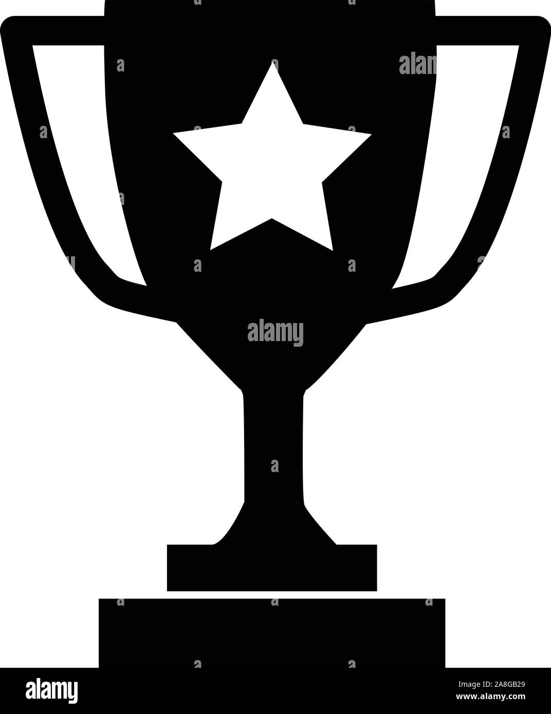 Trophy icon on gray background. flat style. Trophy icon for your web ...