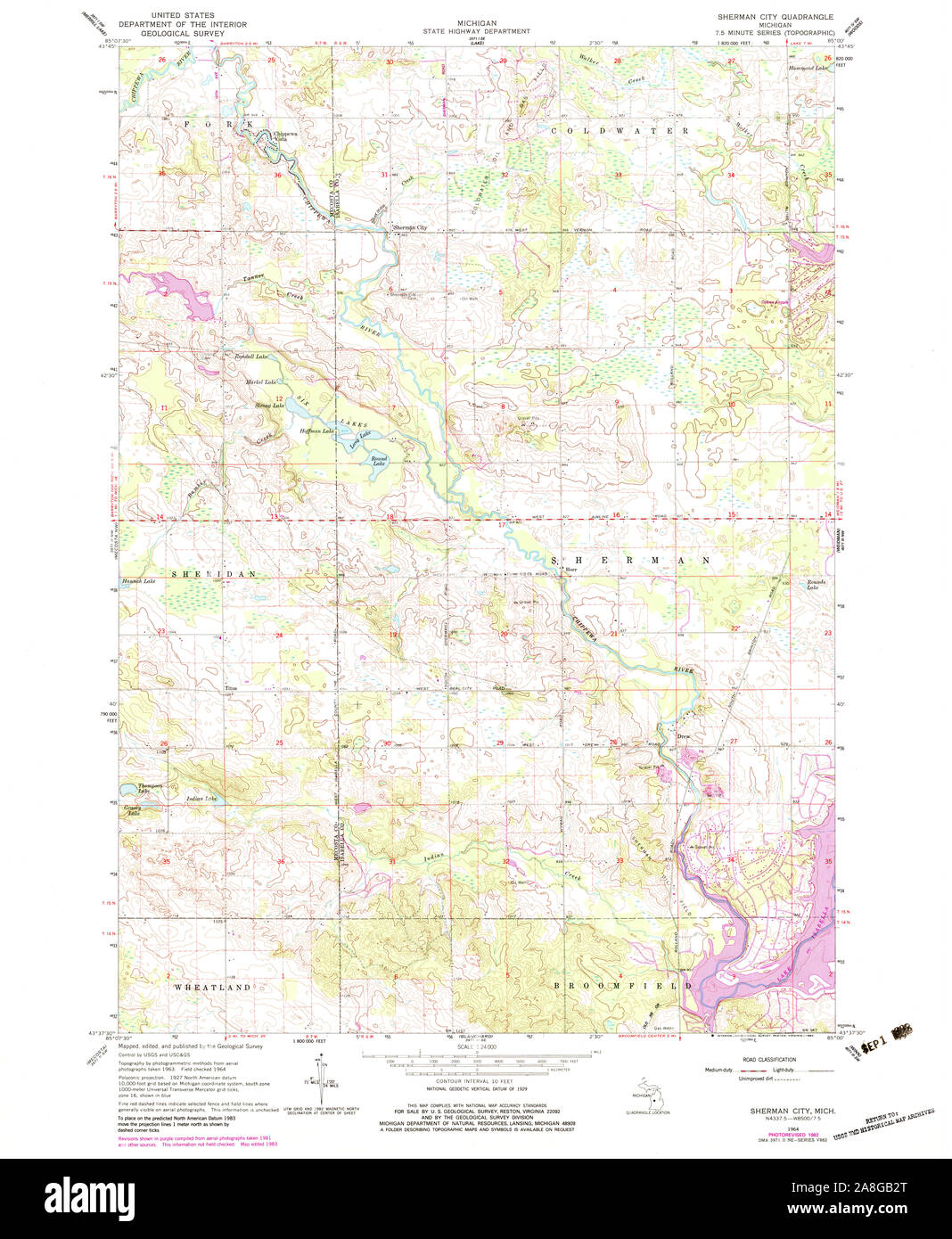 Map of sherman Cut Out Stock Images & Pictures - Alamy