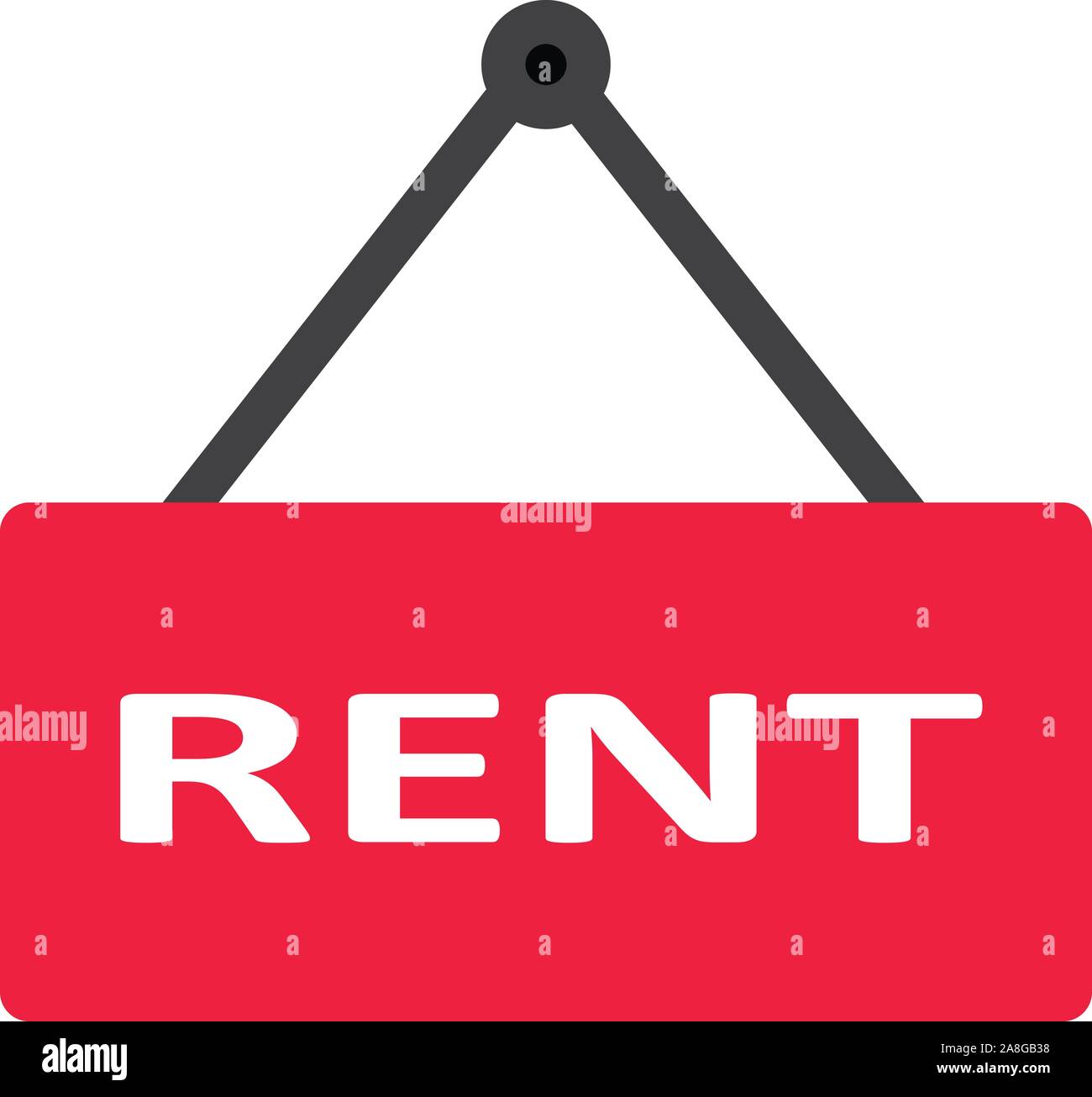 rent icon on white background. flat style. rent icon for your web site ...