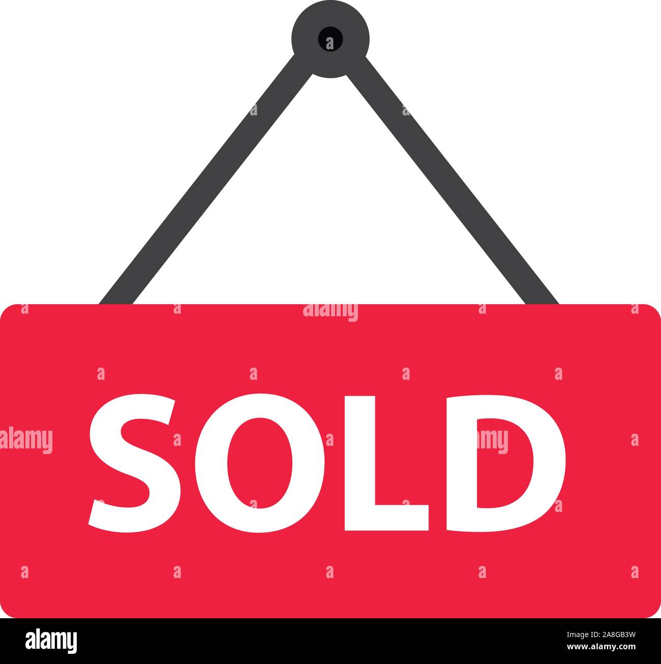 sold icon on white background. flat style. sold out icon for your web ...