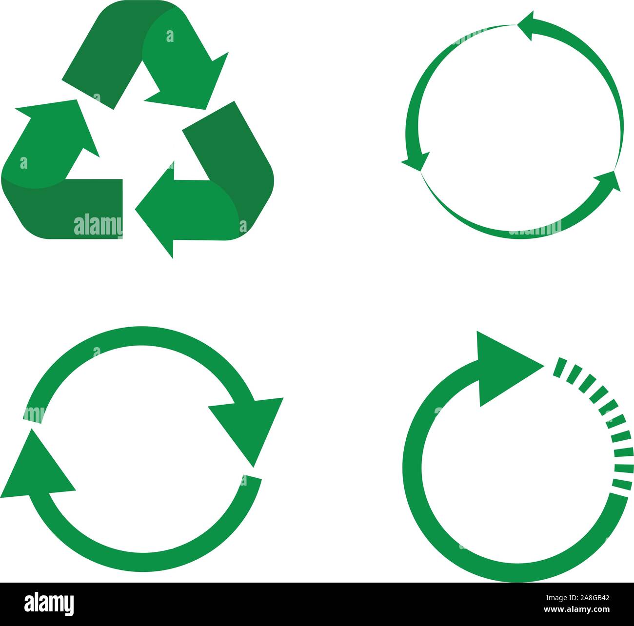 recycle icon on white background. flat style. set recycle icon for your ...