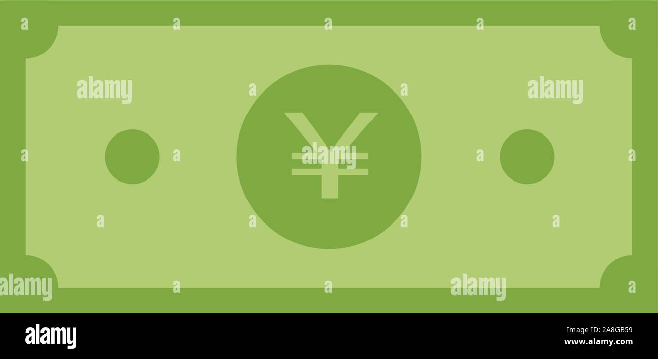 yuan money icon on white background. flat style. yuan paper icon for ...