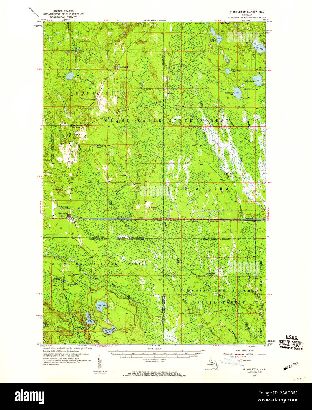 Shingleton michigan map hi-res stock photography and images - Alamy