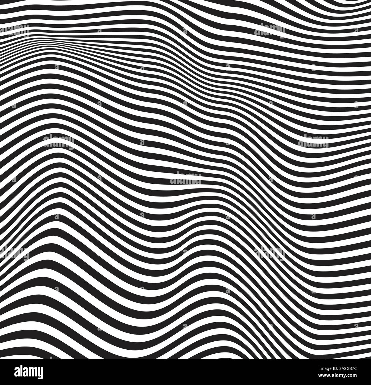 abstract background with wavy line. wave stripe wallpaper. black and ...