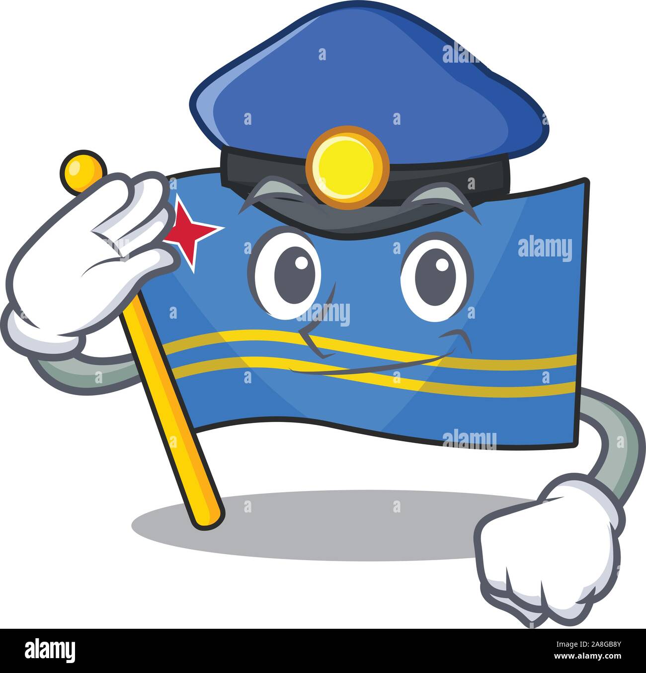 police flag aruba isolated with the cartoon Stock Vector Image & Art ...