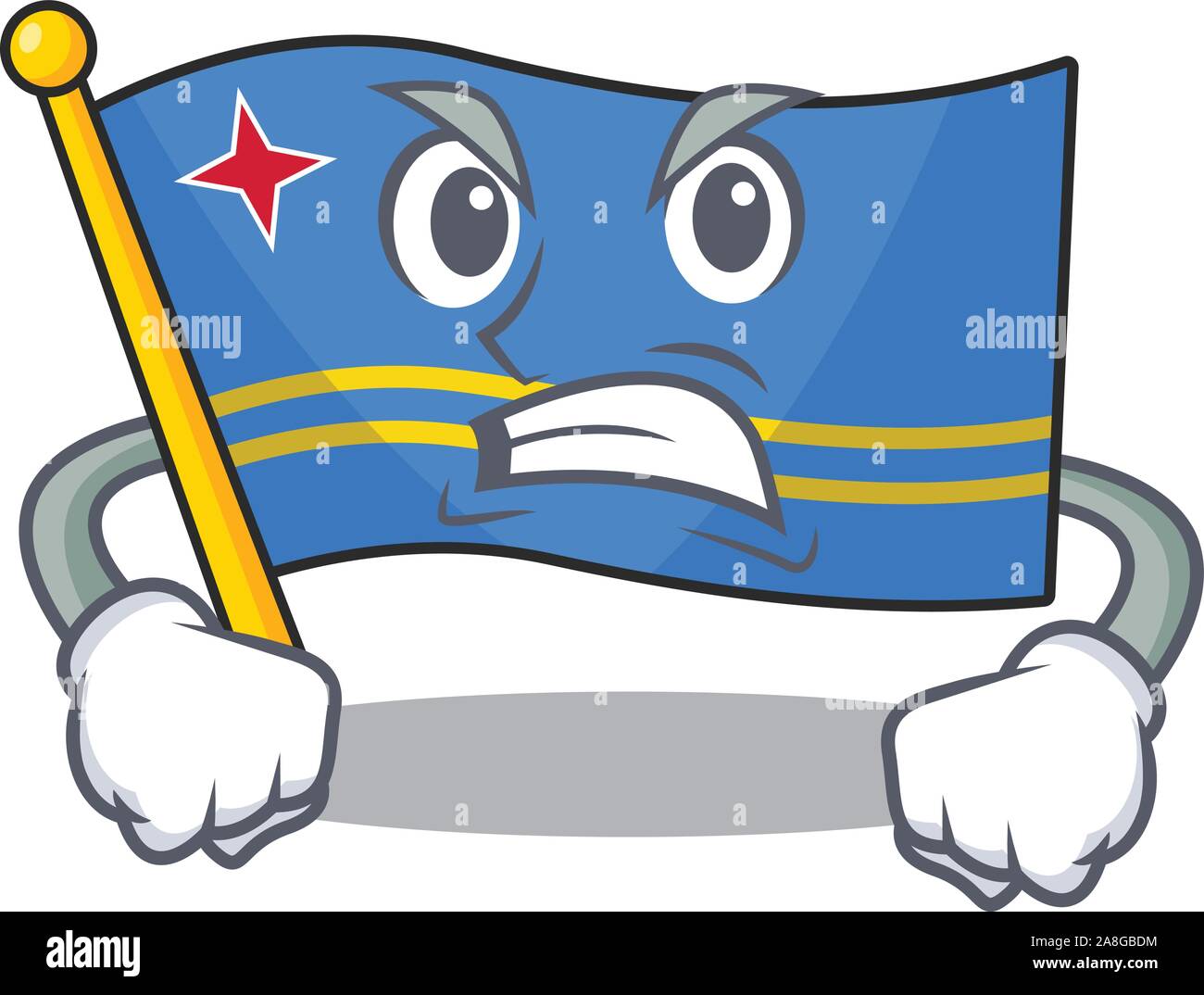 Aruba flag waving Stock Vector Images - Alamy