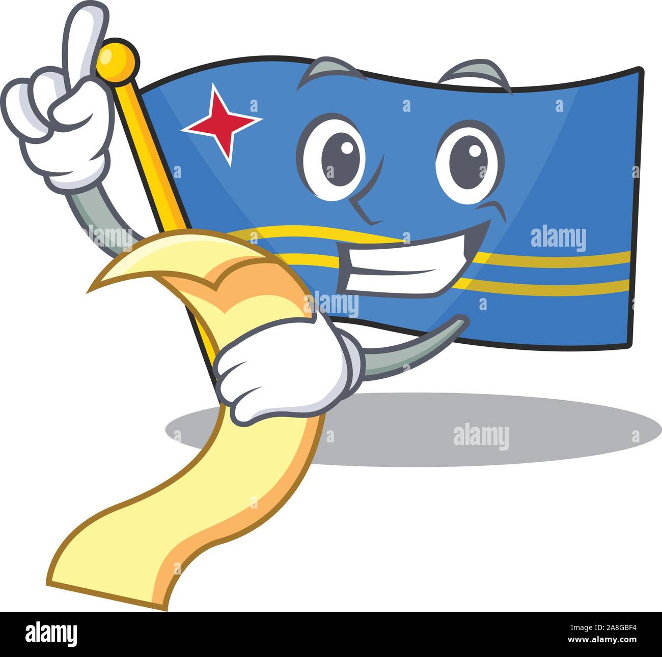 flag aruba smiling in with cartoon holding bill Stock Vector Image ...