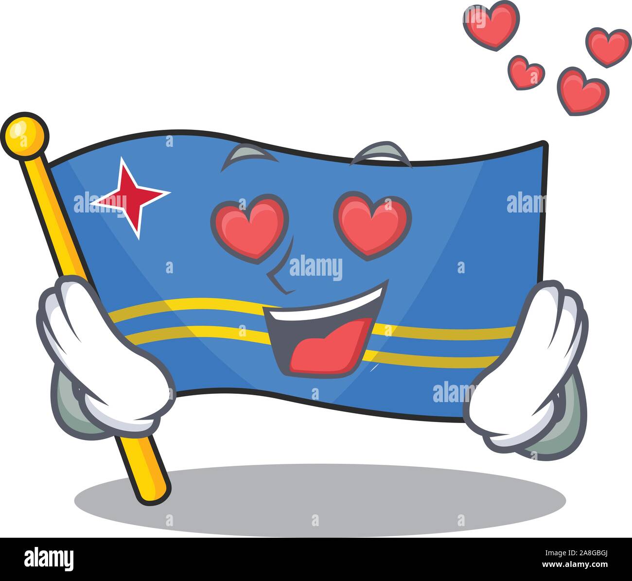 flag aruba smiling in with cartoon in love Stock Vector Image & Art - Alamy