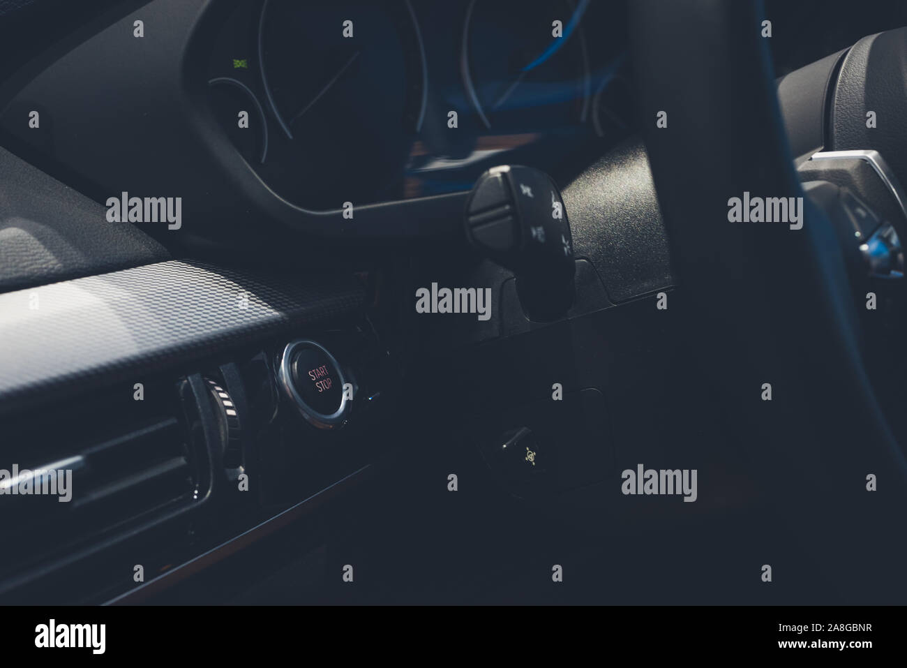 Car engine push start stop button ignition remote starter car, symbol ...