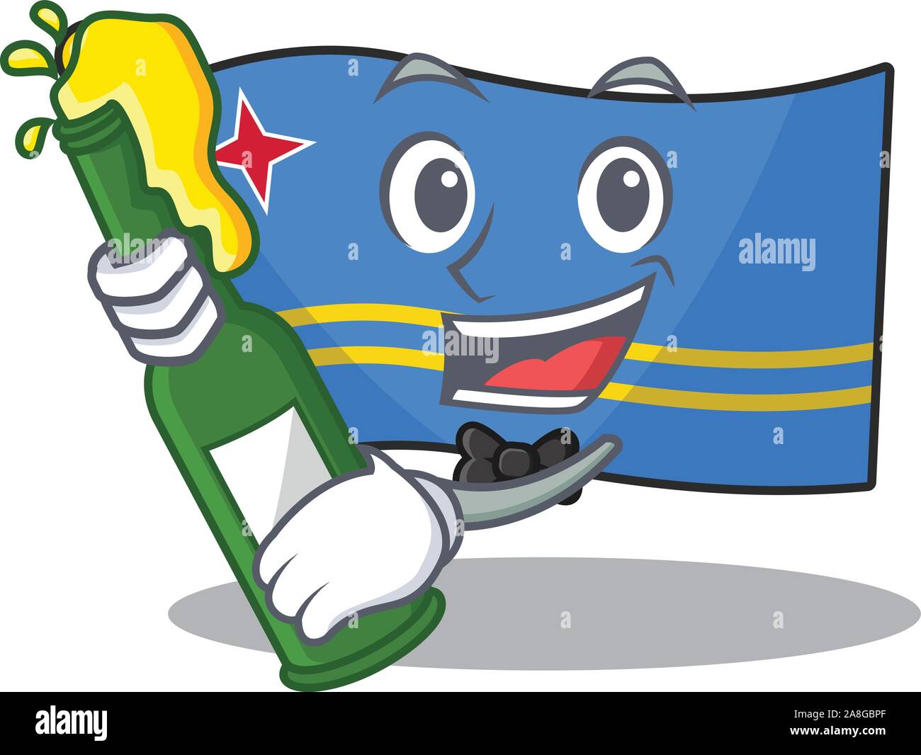 Aruba flag waving Stock Vector Images - Alamy