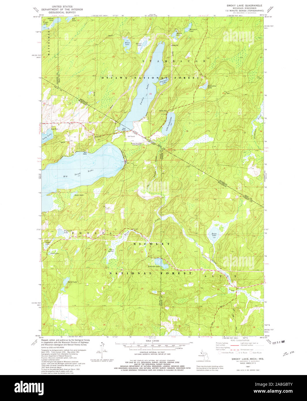 Map of smoky lake Cut Out Stock Images & Pictures - Alamy