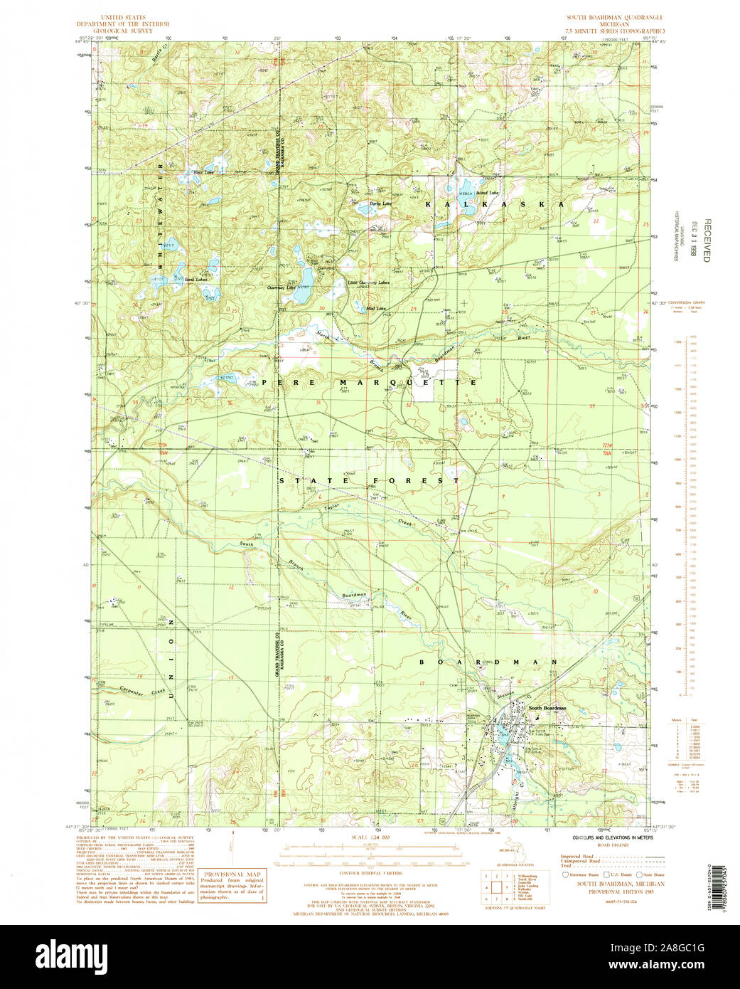 Map of boardman hi-res stock photography and images - Alamy