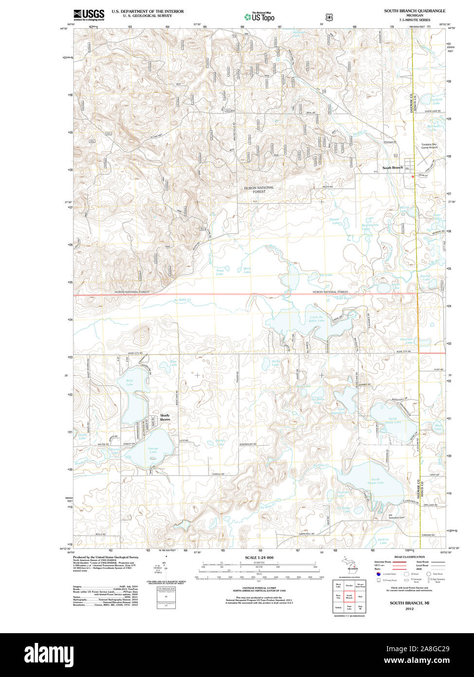 Branch michigan map hi-res stock photography and images - Alamy