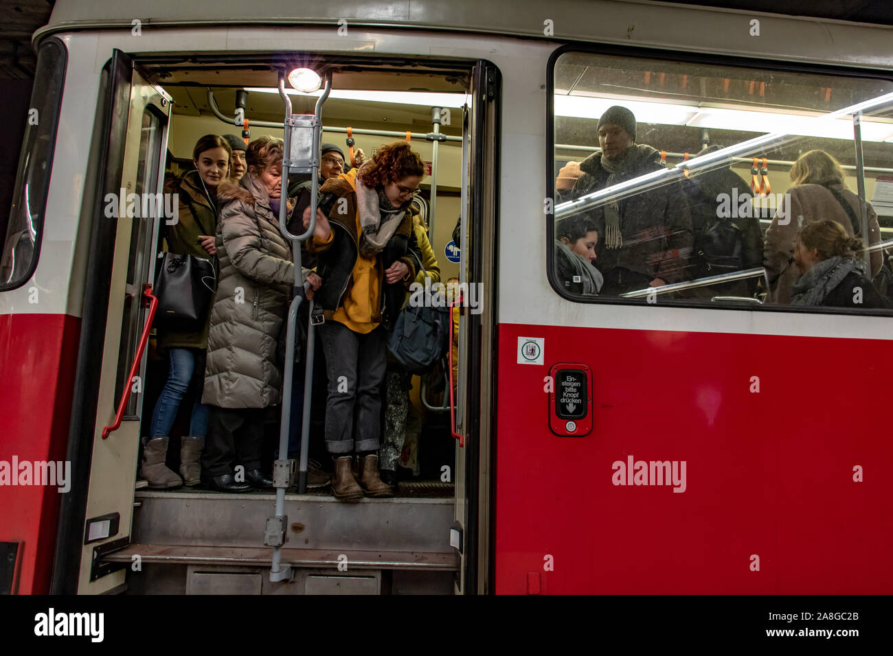 Open tram door hi-res stock photography and images - Alamy