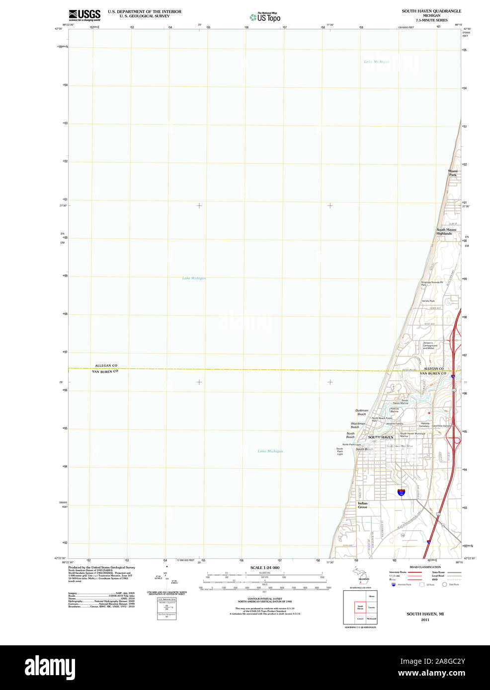 Map of south haven hi-res stock photography and images - Alamy