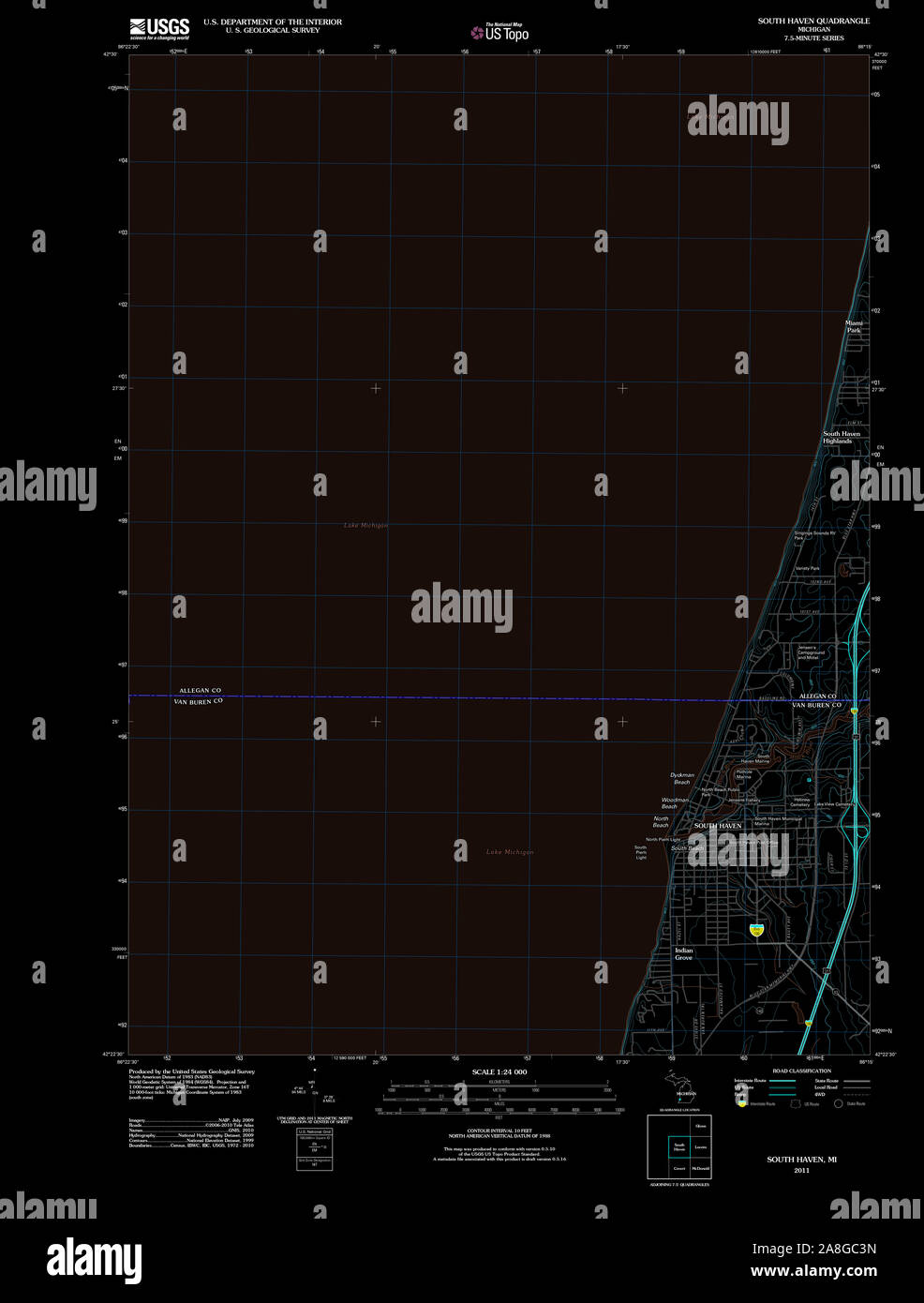 Map of south haven hi-res stock photography and images - Alamy