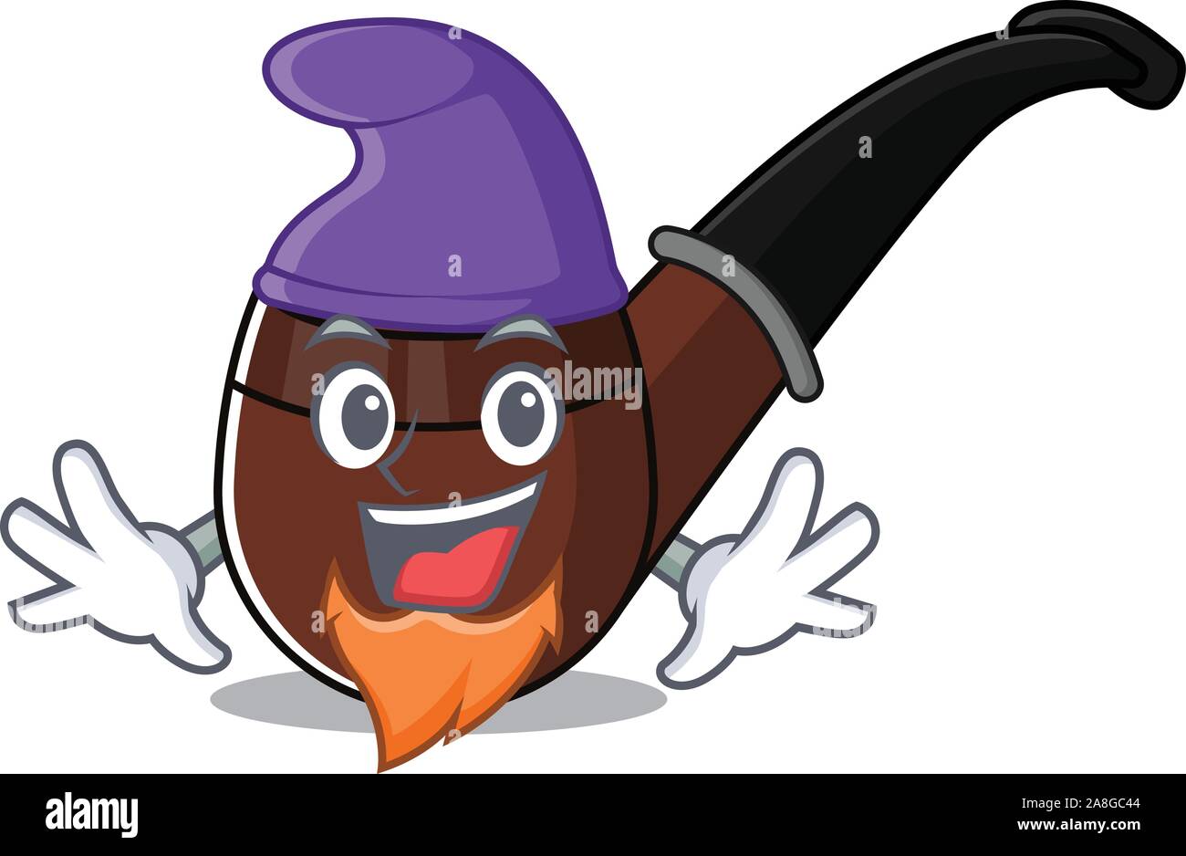 Funny smoke pipe in elf cartoon character Stock Vector Image & Art - Alamy