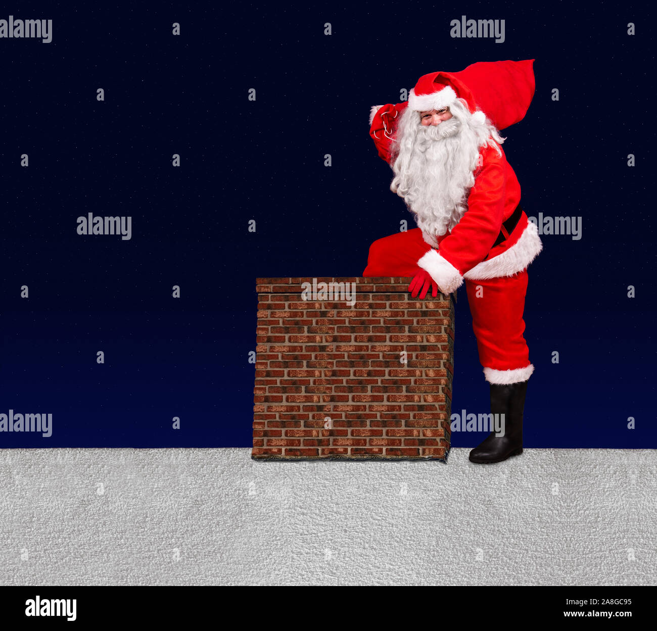 Chimney santa hi-res stock photography and images - Alamy