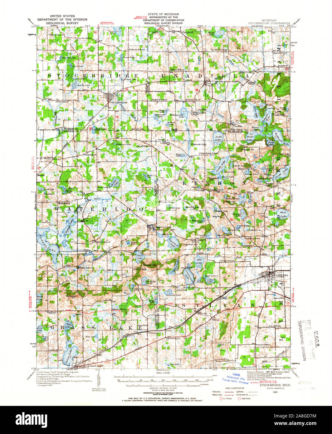 Map of stockbridge michigan hi-res stock photography and images - Alamy