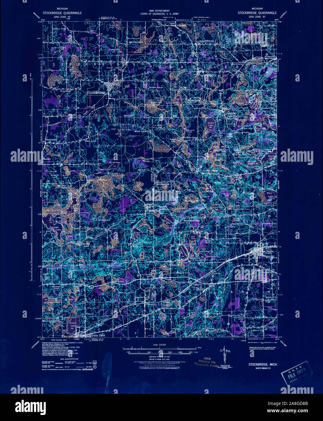 Map of stockbridge michigan hi-res stock photography and images - Alamy