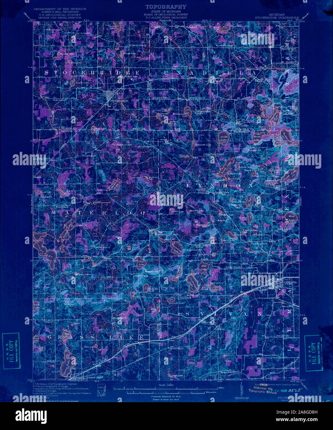 Map of stockbridge michigan hi-res stock photography and images - Alamy