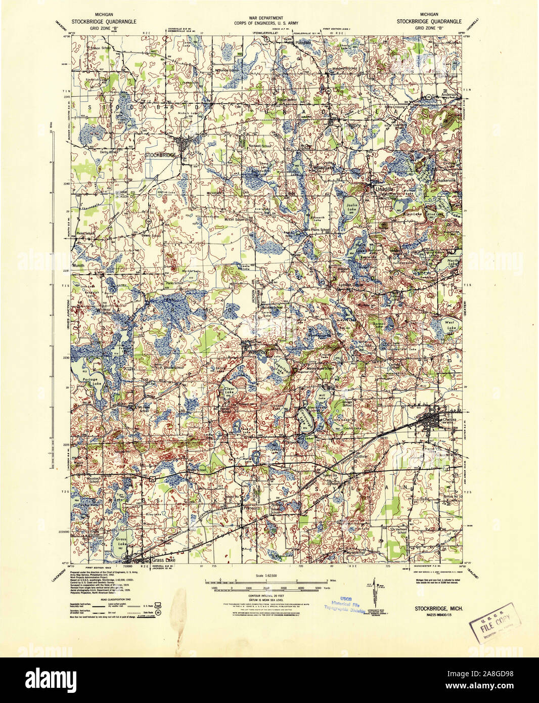 Map of stockbridge michigan hi-res stock photography and images - Alamy