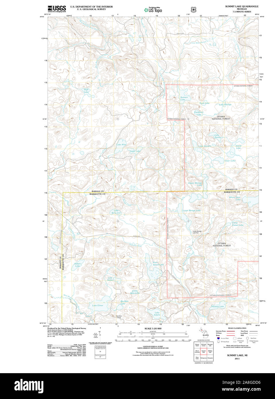 Summit lake map hi-res stock photography and images - Alamy