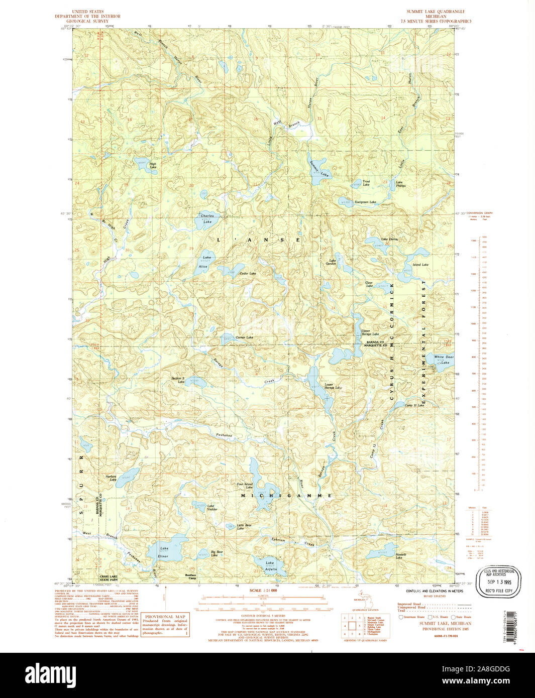 Summit lake map hi-res stock photography and images - Alamy