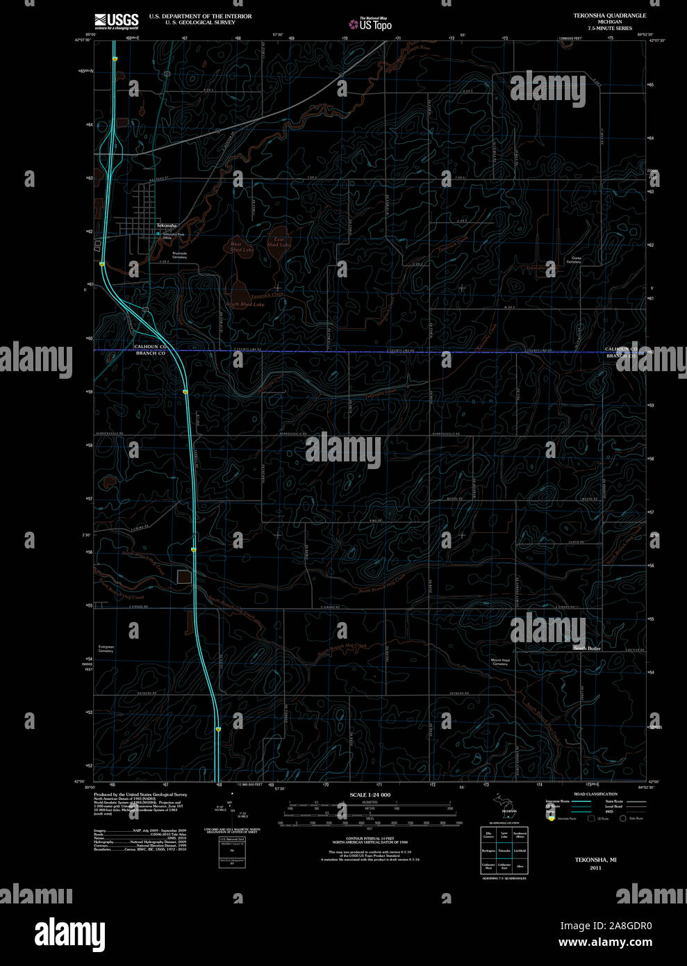 Map of tekonsha hi-res stock photography and images - Alamy
