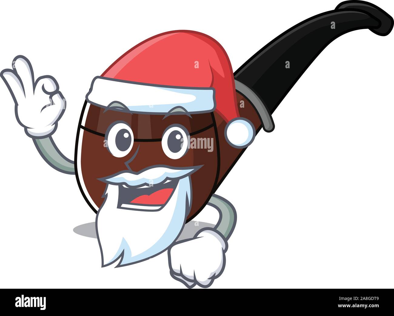 smoke pipe isolated cartoon the santa claus mascot Stock Vector Image ...