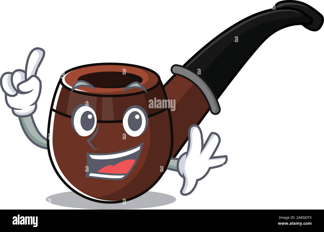 smoke pipe isolated cartoon the finger mascot Stock Vector Image & Art ...
