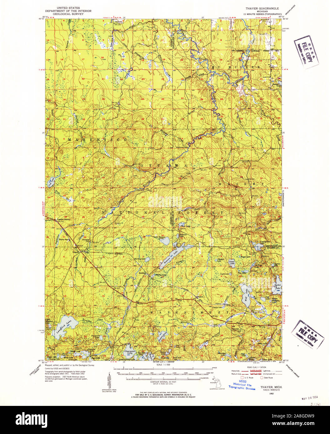 Map of thayer hi-res stock photography and images - Alamy