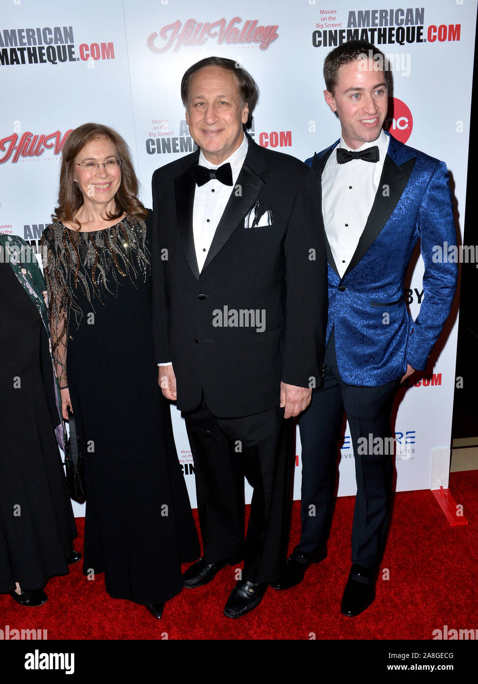 LOS ANGELES, USA. November 09, 2019: Abbe Aron, Adam Aron & David Aron ...