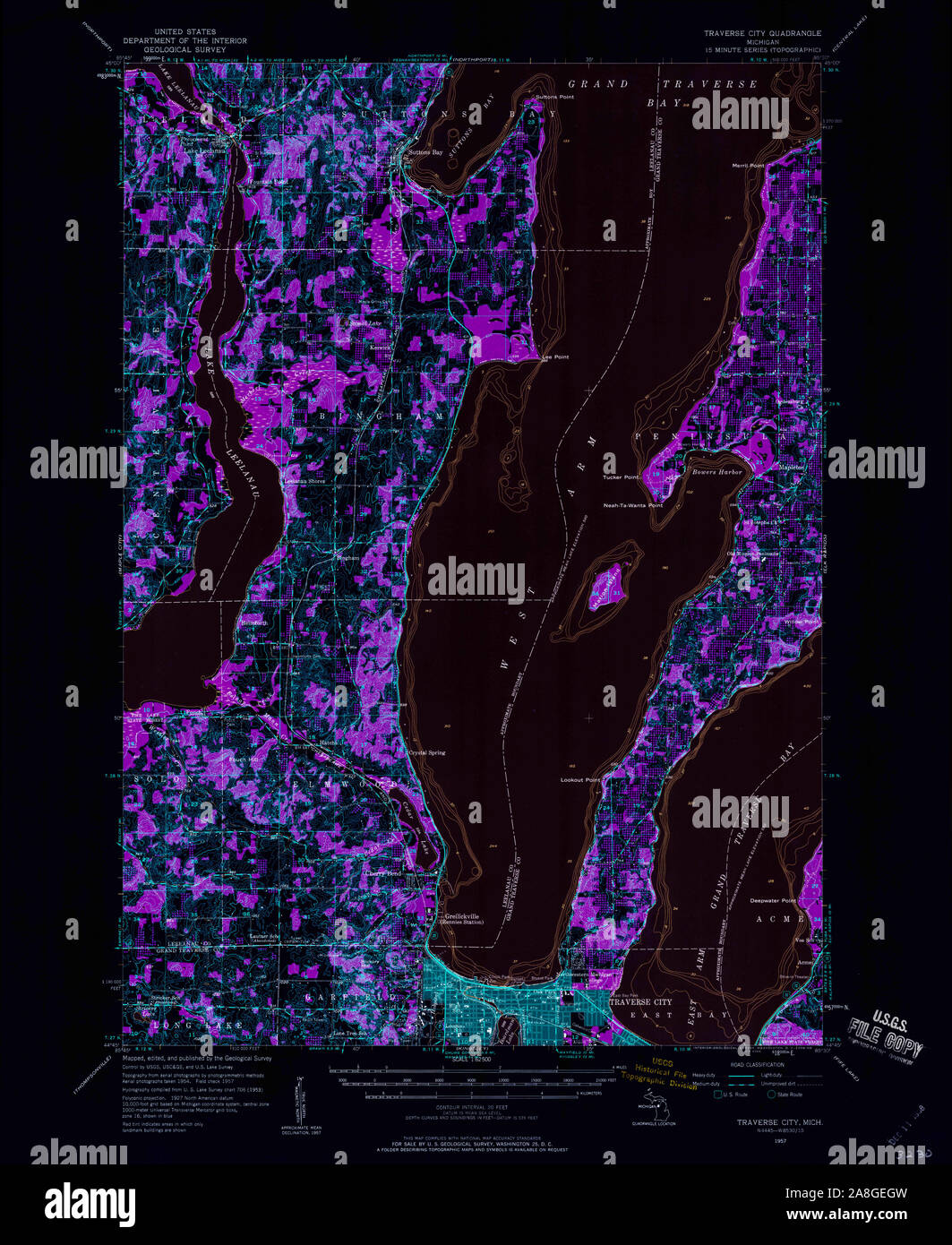 Traverse city map hi-res stock photography and images - Alamy