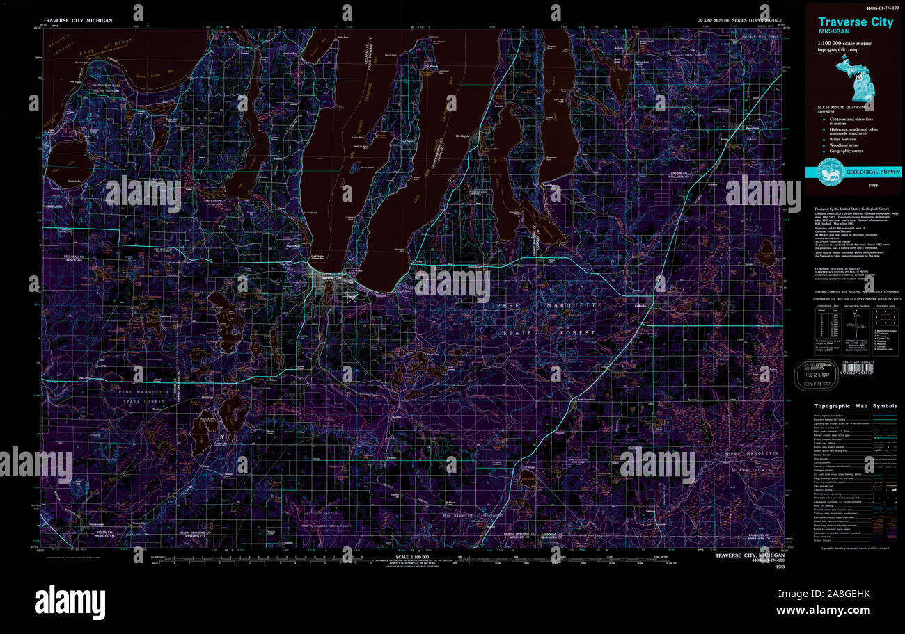 Traverse city map hi-res stock photography and images - Alamy