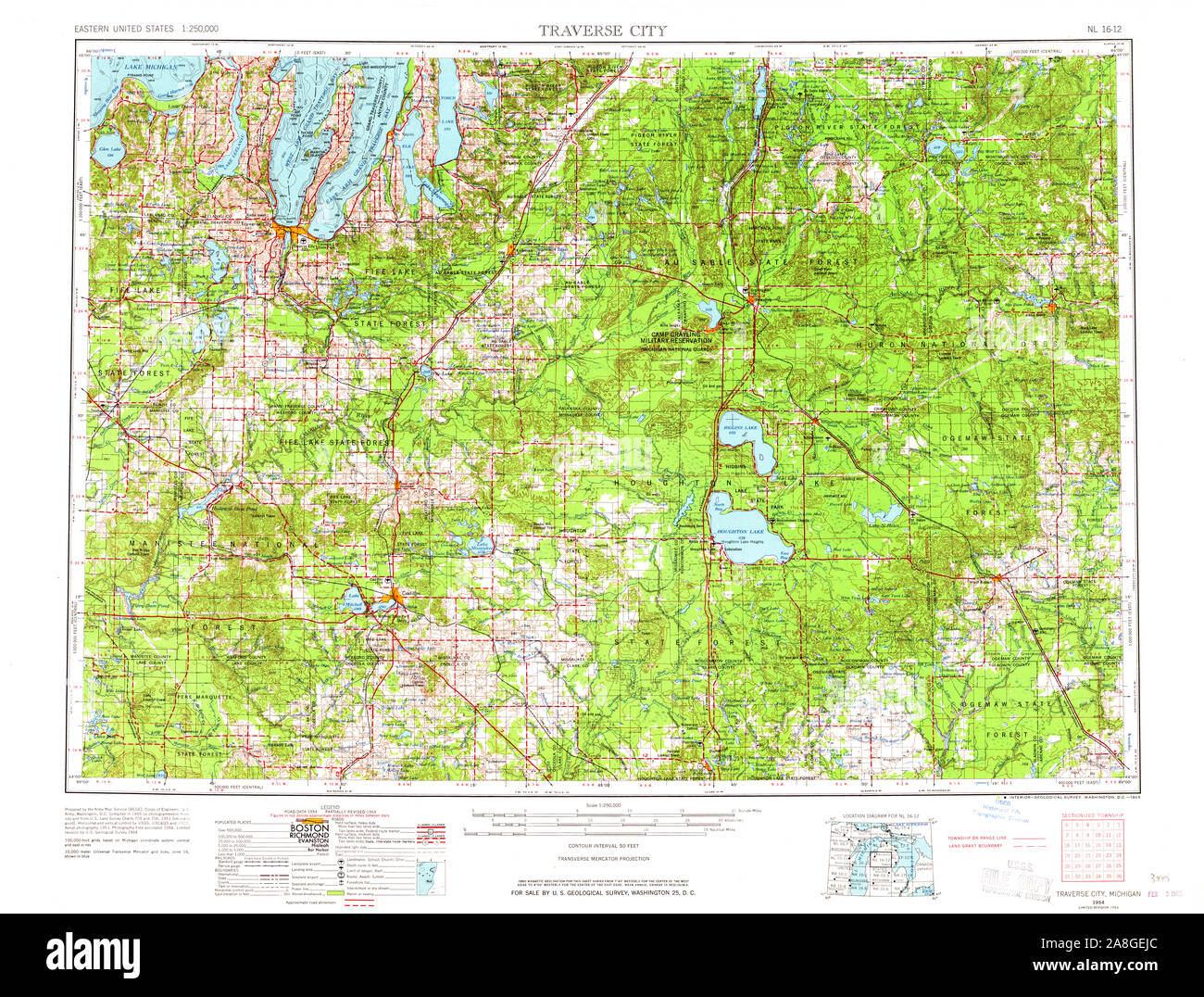 Traverse city map hi-res stock photography and images - Alamy