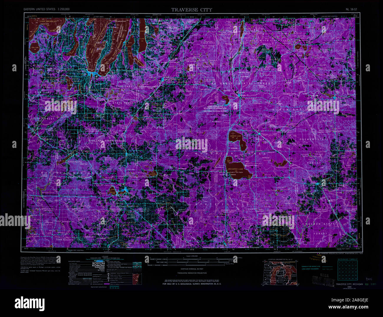 Traverse city map hi-res stock photography and images - Alamy