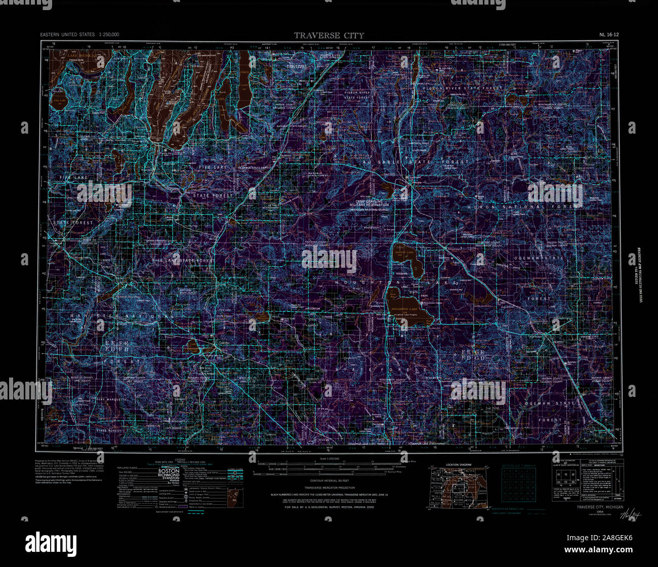 Traverse city map hi-res stock photography and images - Alamy