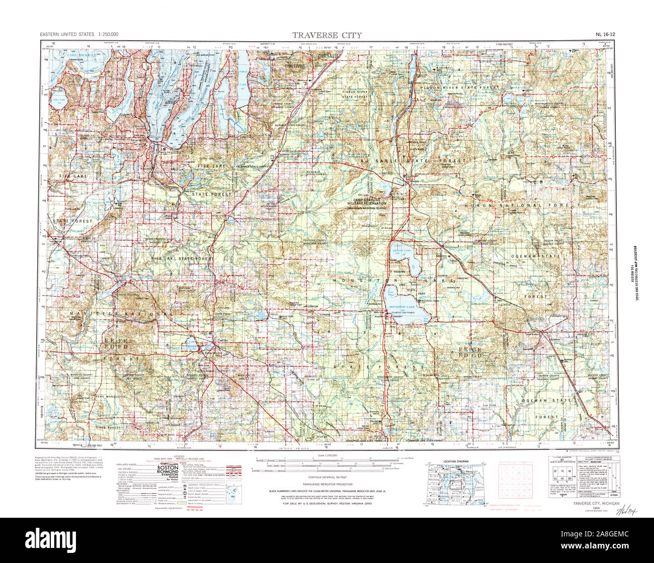 Traverse city map hi-res stock photography and images - Alamy