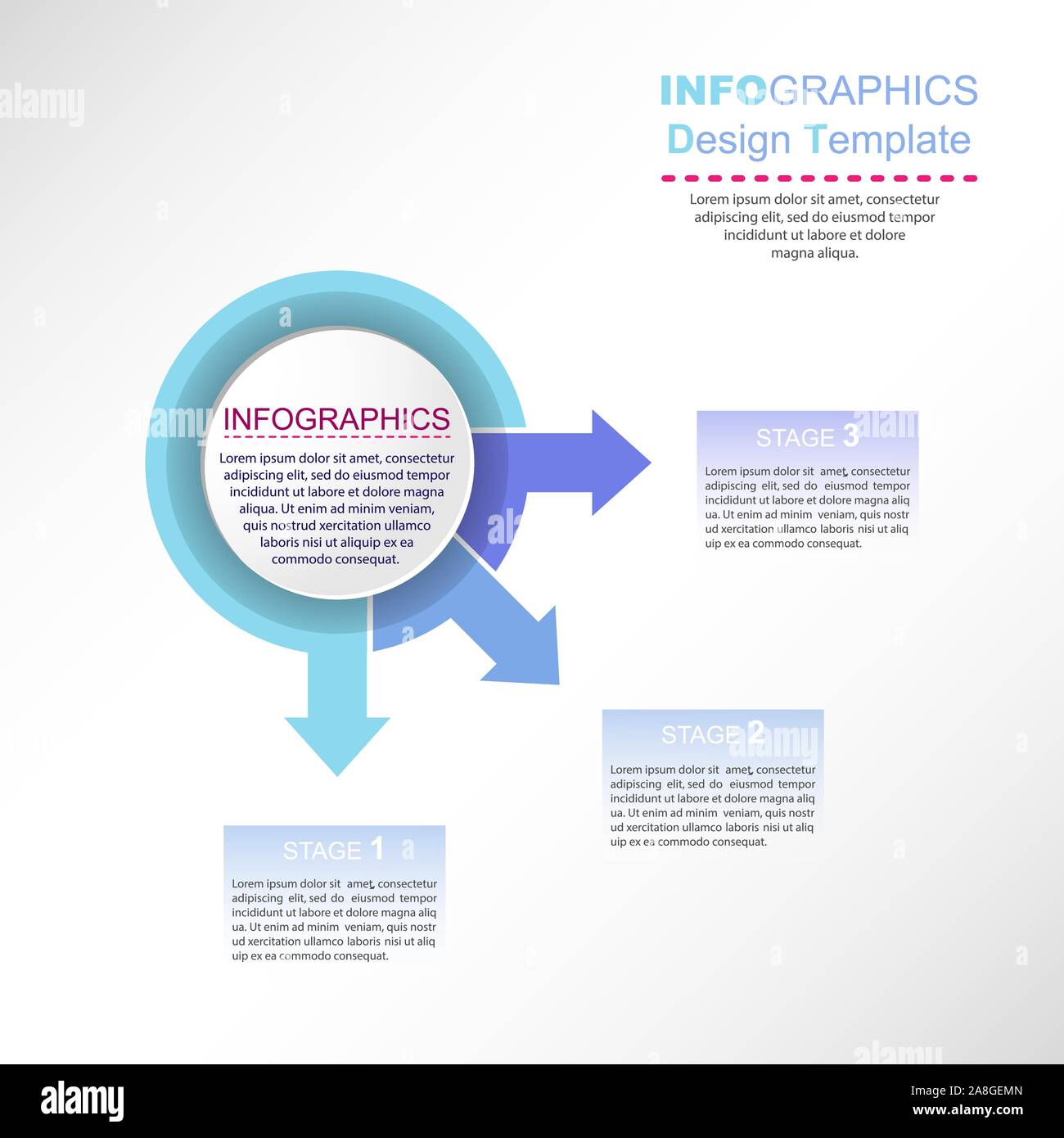 Infographics for visual design of business projects, business trainings ...