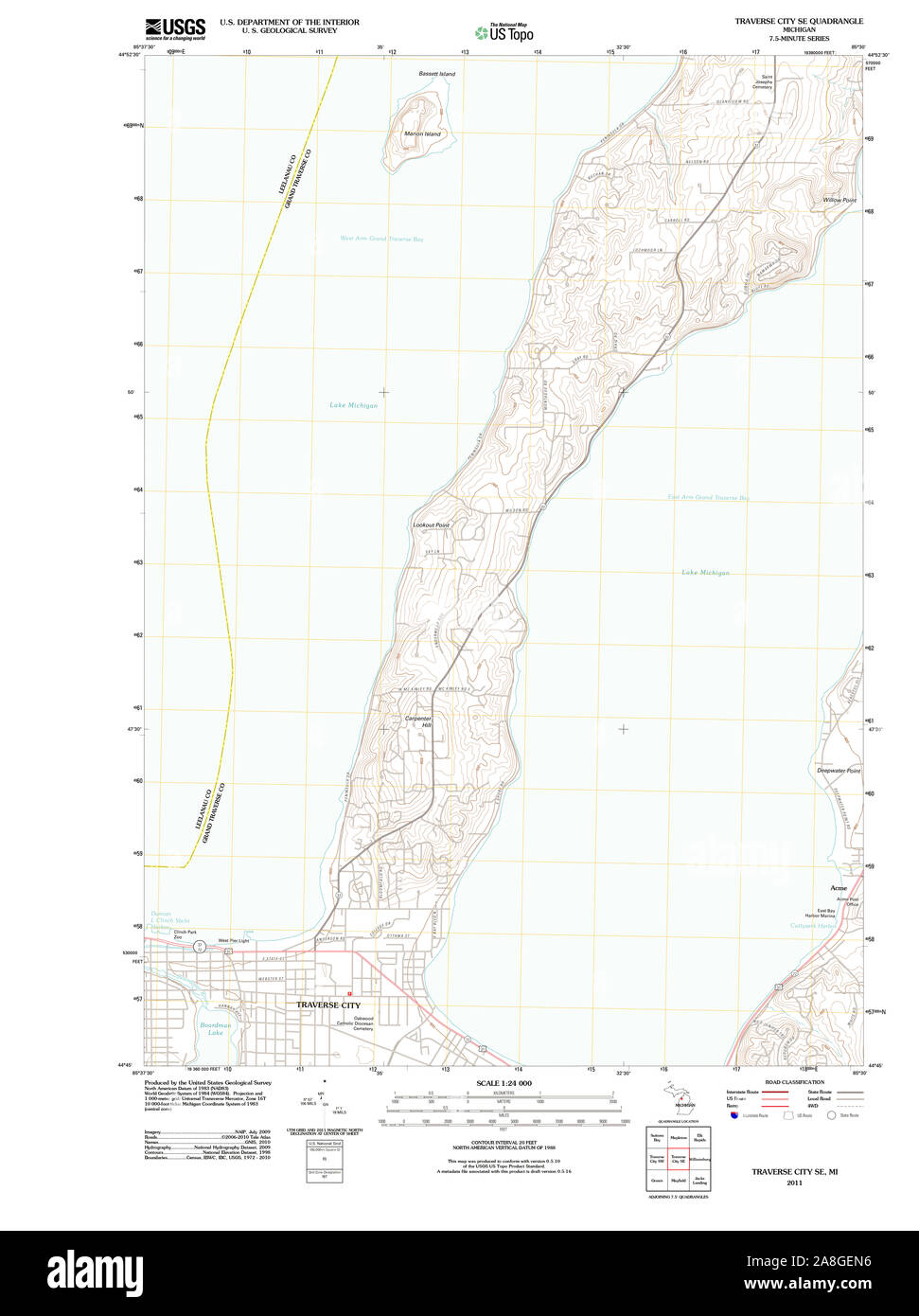 Traverse city map hi-res stock photography and images - Alamy