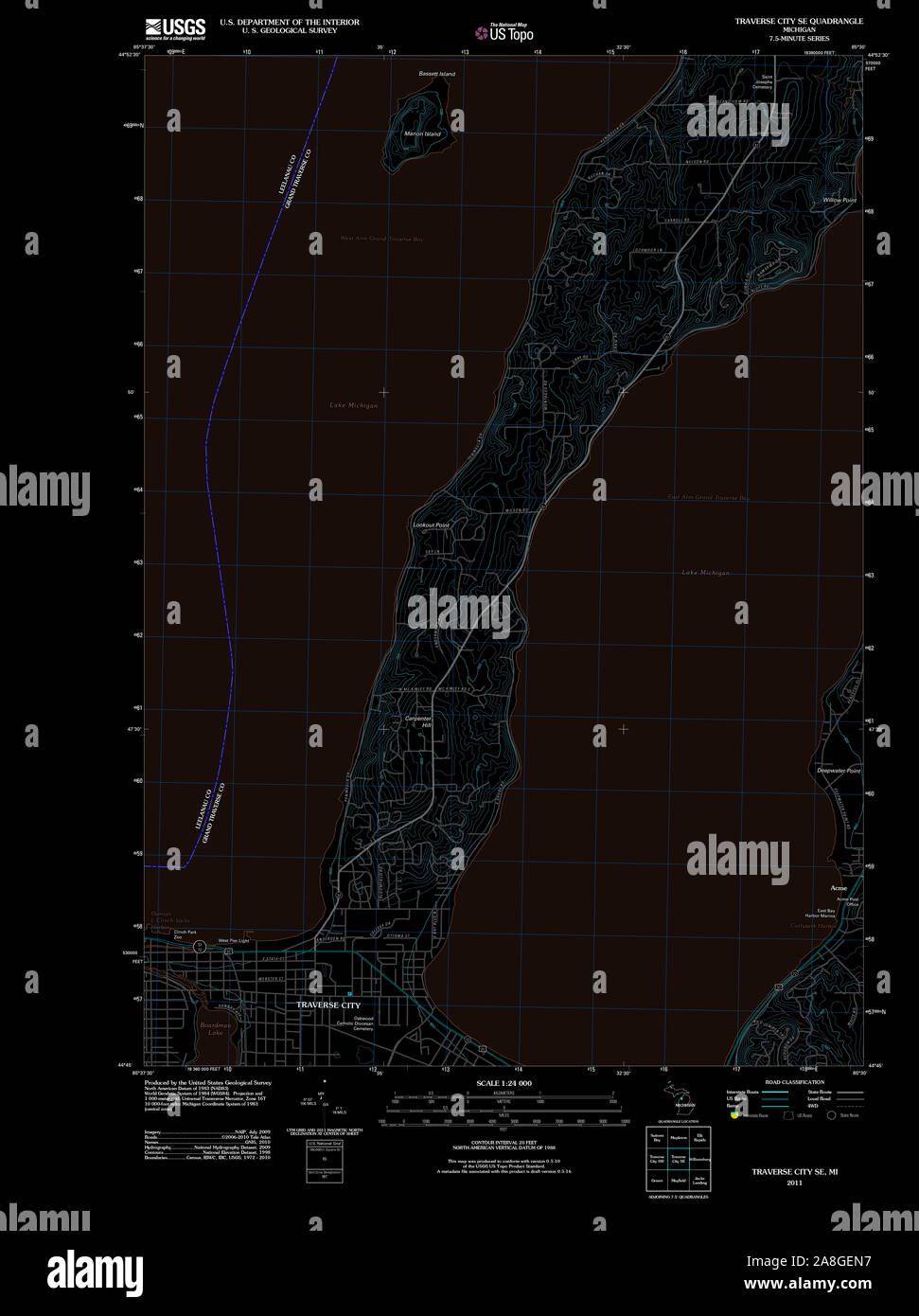 Traverse city map hi-res stock photography and images - Alamy