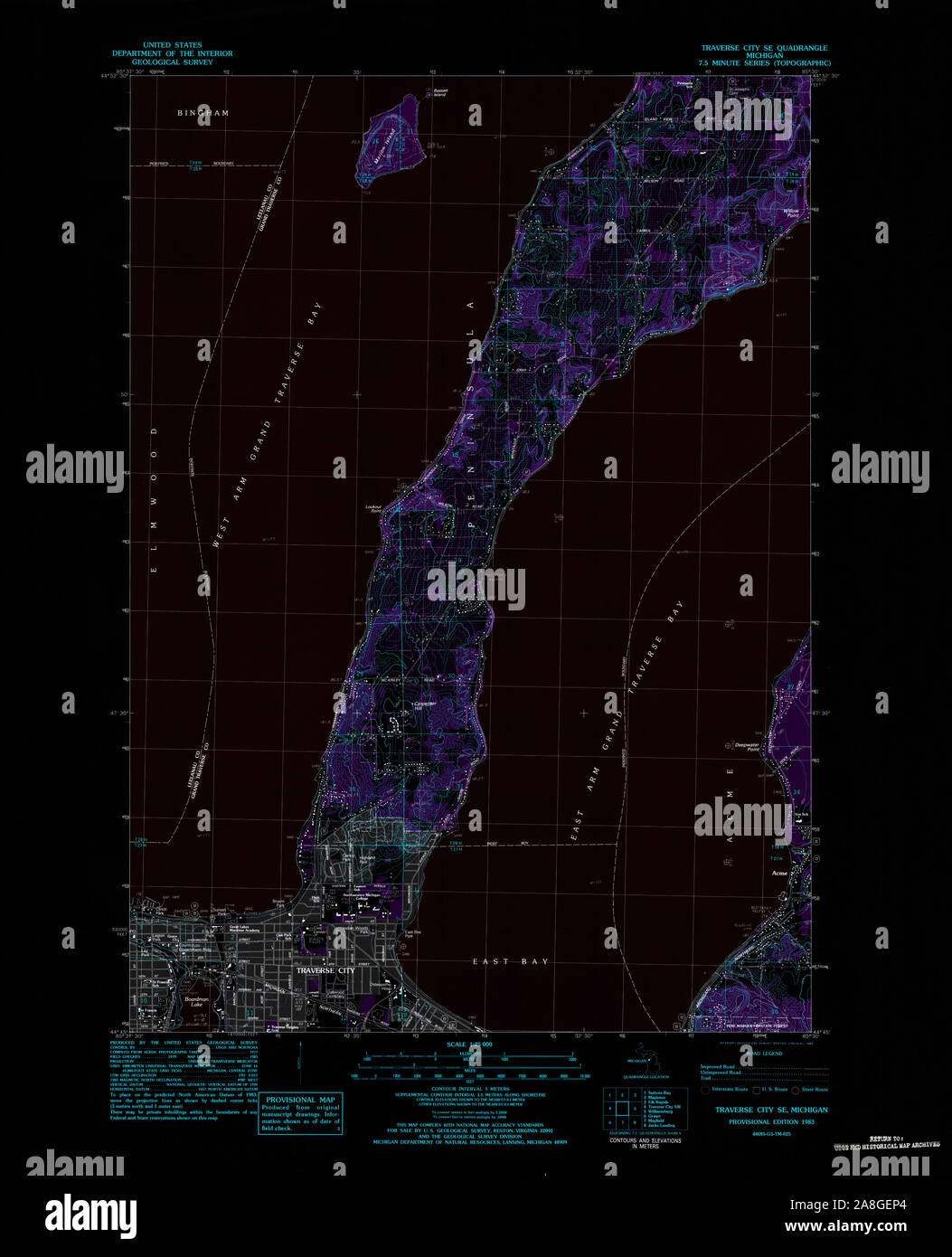 Map of traverse city hi-res stock photography and images - Alamy