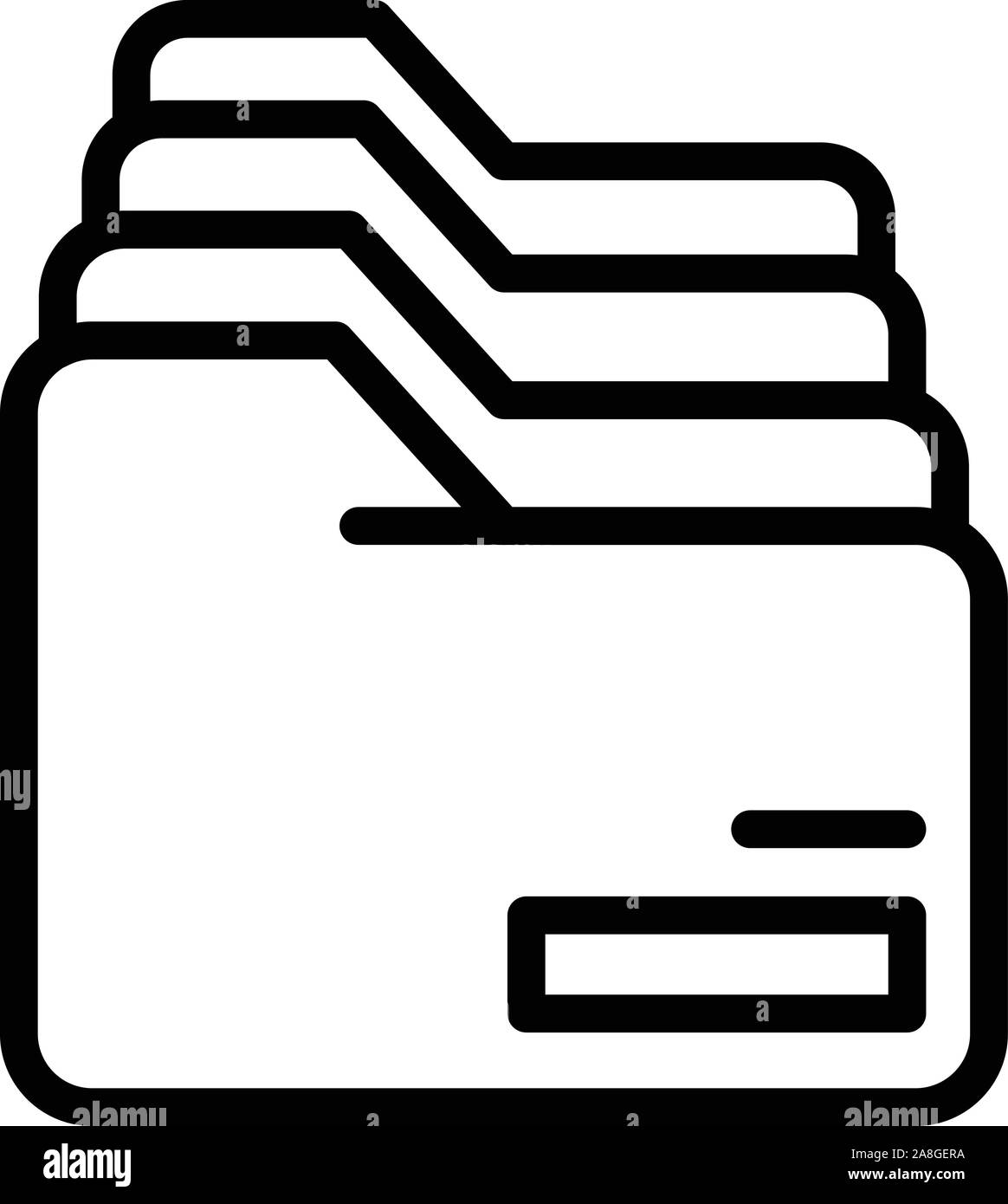 Row of folders icon, outline style Stock Vector Image & Art - Alamy