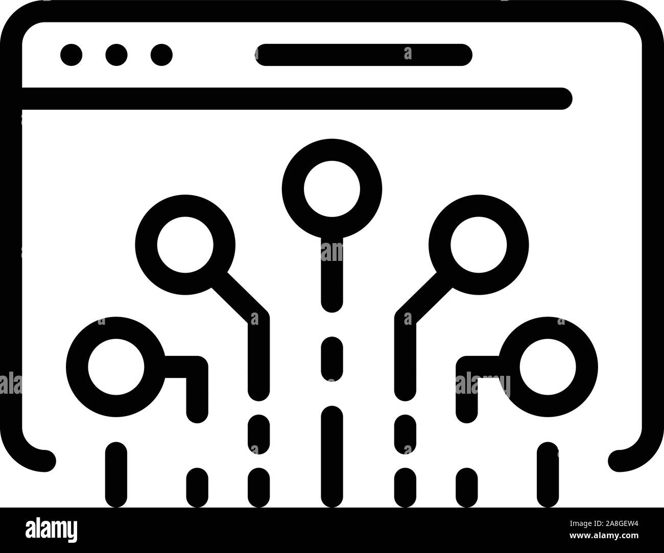 Application window icon, outline style Stock Vector Image & Art - Alamy