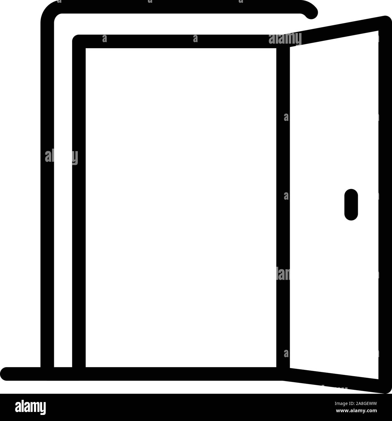Open room door icon, outline style Stock Vector Image & Art - Alamy