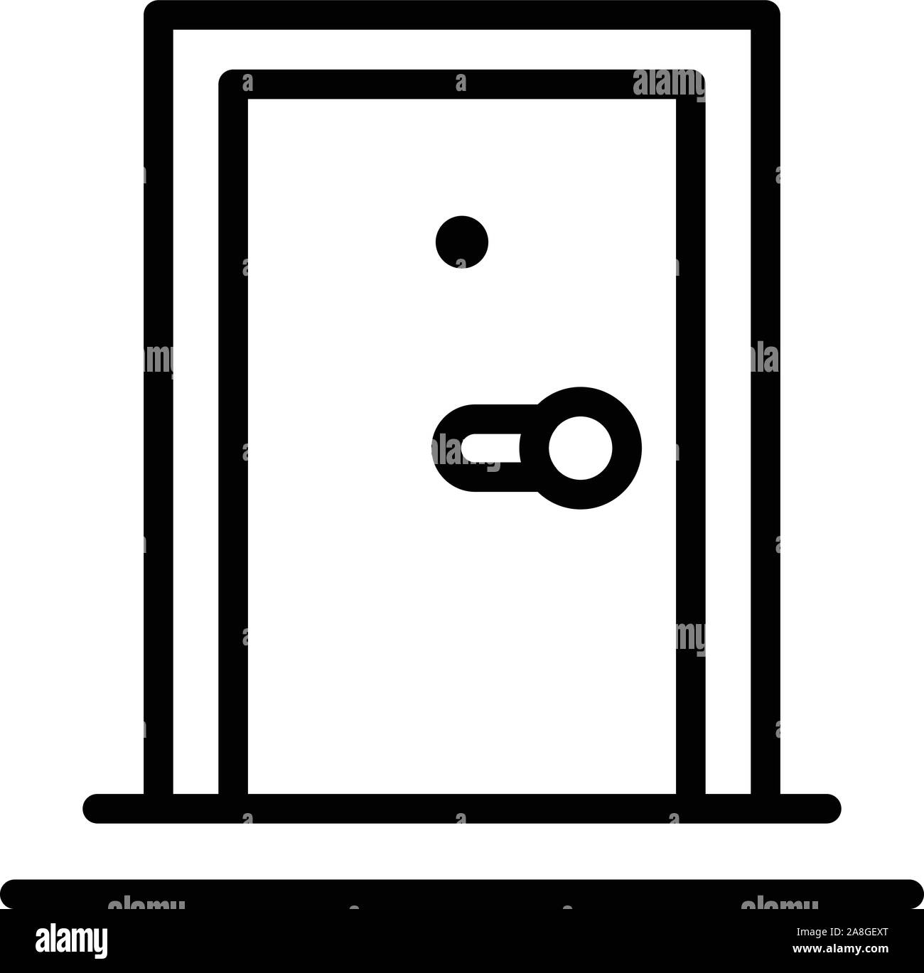 Steel front door icon, outline style Stock Vector Image & Art - Alamy