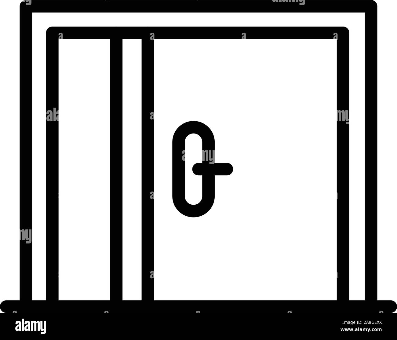 Wide front door icon, outline style Stock Vector Image & Art - Alamy
